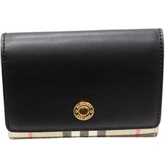 Burberry Pre-owned Canvas portemonnaies - - Pre-owned - Damen - Schwarzk - ONE SIZE