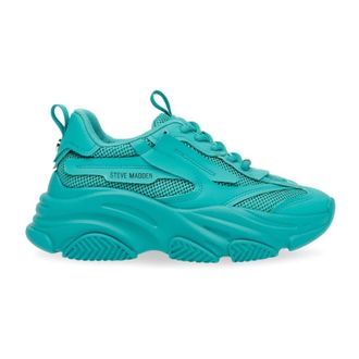 Steve Madden Schn&uuml;r-Sneakers mit niedrigem Profil - - Shoes - Damen - Gr&uuml;n - 38 1/2 EU