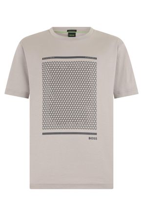HUGO BOSS Geometric Print T-Shirt - Beige