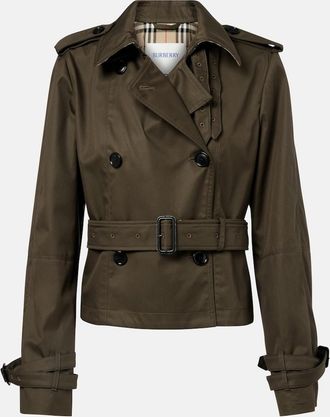 Burberry Trench court en gabardine de coton