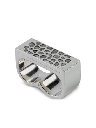 Parts Of Four bague Plate Double à diamants - Argent