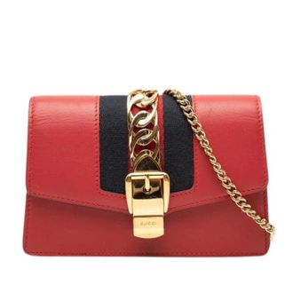 Gucci Pre-owned Sylvie Umh&auml;ngetasche - - Pre-owned - Damen - Rot - ONE SIZE