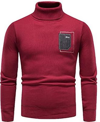 Generic Pull Homme Col Rond Marque Plaid Montant Taille Alpaga Moche Français Boutonné Cheminee Shirt Ecriture Nid Pastel L Turquoise Cintré Leopard Squelette