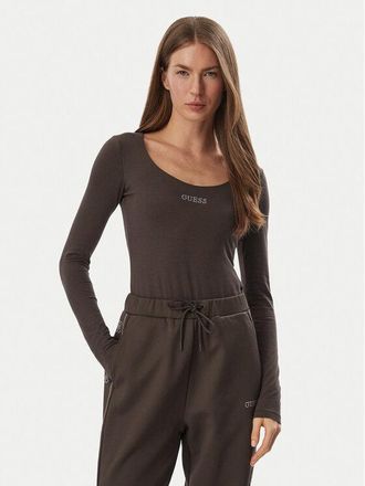 Guess Body V6BP12 K6916 Dunkelbraun Slim Fit