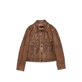 Nili Lotan Susannah Leather Flap-pocket Jacket
