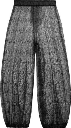 Frankie Shop pantalon ample Orissa en dentelle - Noir