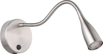 Eglo LED Wandlampe Olivandino 1, Schwanenhals Leselampe Wandmontage, Bettlampe Wand mit Schalter und USB Ladefunktion, Wandleuchte Schlafzimmer, Metall in 