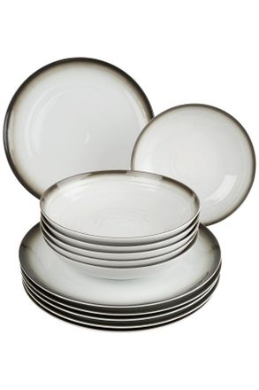 SELTMANN WEIDEN Tafelservice Terra, Braun, Beige, Keramik, 12-teilig, Essen & Trinken, Geschirr, Geschirr-Sets, Tafelservice
