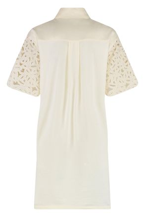 Moncler Womens Ivory Cotton Mini Dress