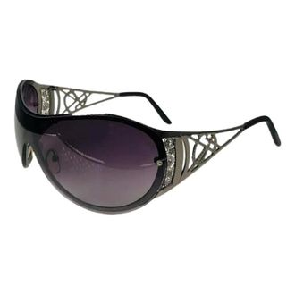 Saint Laurent Lunettes de soleil en m&eacute;tal Pre-owned - Femme - Pre-owned - Violet - Taille: ONE Size