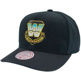 Mitchell & Ness WWE Legends Pro Crown Snapback Basecap, Schwarz, Einheitsgr&ouml;&szlig;e, verstellbar, Herren, Frauen, Kinder, Unisex, Fr&uuml;hling, Sommer, Herbst, Winter