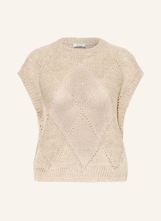 PESERICO Peserico Leinenpullunder Mit Pailletten beige