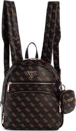 Guess Damen Power Play, Tech-Rucksack, Braunes Logo, Einheitsgröße