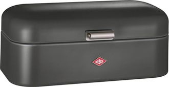 WESCO Wesco Grandy Brotkasten in der Farbe graphit matt, pulverbeschichtetes Stahlblech, Lüftungslöcher und stabiler Handgriff