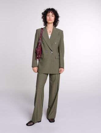 Maje Taillierte Anzugjacke - Khaki - Gr&ouml;&szlig;e 34 - Maje