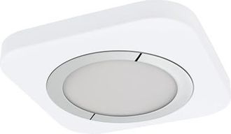 Eglo Deckenlampe Puyo, Deckenleuchte, Stahl in weiss, chrom, Kunststoff in weiss warmweiß