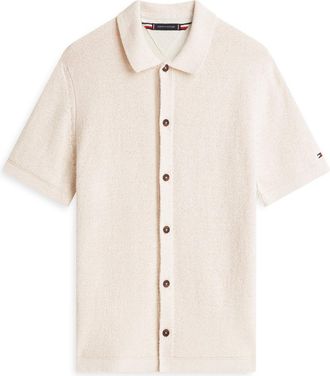 Tommy Hilfiger Strick-Kurzarmhemd aus Baumwolle und recyceltem Material in