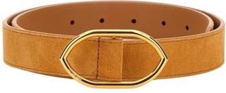 Jacquemus Femme, Accessoires, Brun, Taille: 80 CM Cintura fibbia geometrica dorata