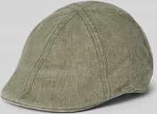 Camel Active Flat Cap aus Baumwoll-Leinen-Mix mit Label-Stitching