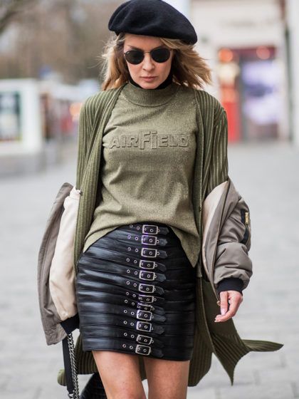 La jupe en cuir que vous verrez sur toutes les it-girls cet automne
