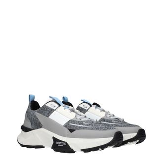 Valentino Garavani Mens Gray Fabric Athletic Sneakers