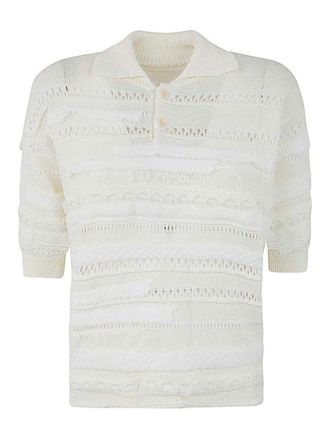 Yohji Yamamoto Pull Col Rond - Blanc