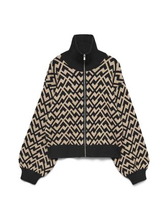 Vero Moda Damen Vmaria Ls Highneck Zipper Bomber Jacket, Black, L