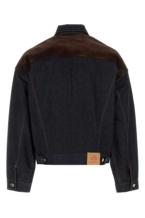 Prada Mens Dark Blue Denim Jacket Bleu Co-Agnello Giubbini