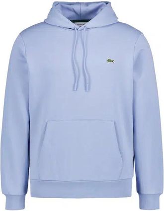 Lacoste Herren Hoodie blau Bio-Baumwolle unifarben