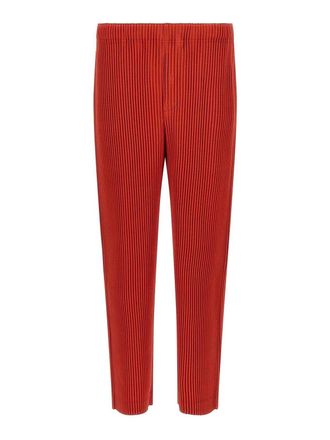 Homme Pliss&eacute; Issey Miyake Pantalons D&eacute;contract&eacute;s - Rouge