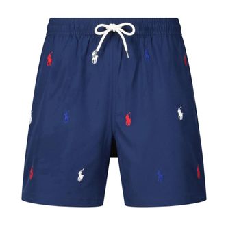 Polo Ralph Lauren Homme, Maillots de bain, Bleu, Taille: S Shorts de bain brod&eacute;s avec logo