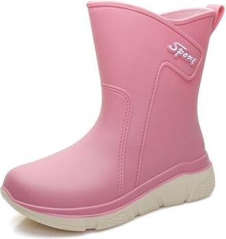 Generic Bottes dext&eacute;rieur en caoutchouc pour femme Chaussures travail plein air pluie semi-compens&eacute;es s&eacute;curit&eacute; de qualit&eacute; Imperm&eacute;abilit&eacute; totale Semelle ext&eacute;ri
