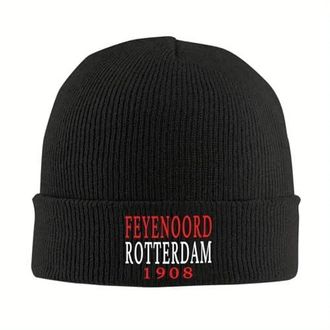 Generic Casquettes de Baseball Hommes, F-Feyenoords Beanie Hats Rotterdam 1908 Texte Vintage Casquettes Hommes, Femmes Knit Hat Bonnet &eacute;lastique dAutomne