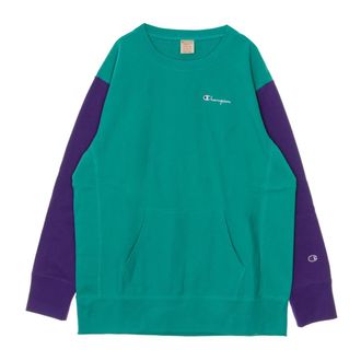 Champion Teal Green Crewneck Sweatshirt Lightweight - - Knitwear - Herren - Gr&uuml;n - XL