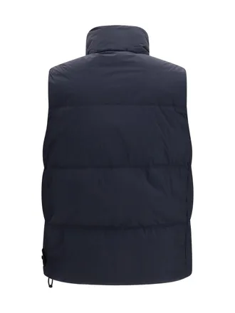 Stone Island Mens Padded Vest Crinkle Reps Ny Navy Blue Inner Duck Down Blazers Jacket