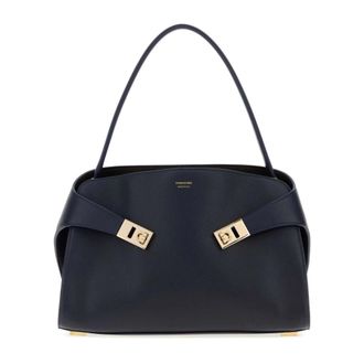 Ferragamo Femme, Sacs, Bleu, Taille: ONE Size Hug Soft Medium Shoulder Bag