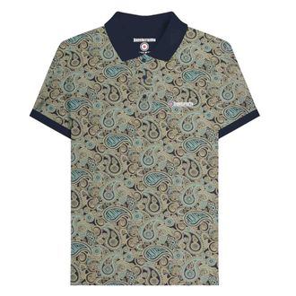 Lambretta SS25 Poloshirt Mit Markenzeichen f&uuml;r Herren (Marine/Kameo-Blau)