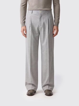 Laneus Pantalon de tailleur large &agrave; pinces en laine