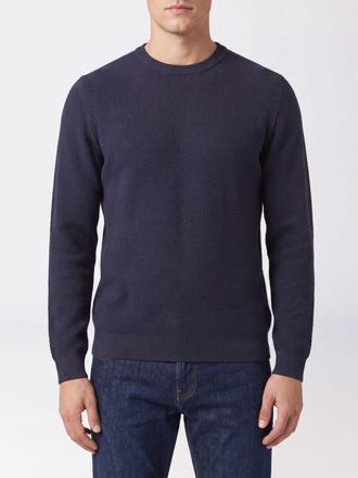 Zanone Slim-Fit-Pullover mit Rundhalsausschnitt aus reiner Schurwolle mit Rippb&uuml;ndchen