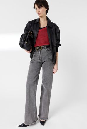 Gerard Darel Pull V ample en lin - LYLOU - Rouge