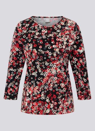 Rabe 3/4-Arm-Shirt mit Rundhals, gemustert