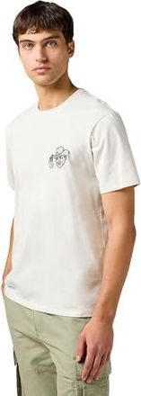 Wrangler Small Graphic Tee T-Shirt, Blanc Vintage, XL Hommes