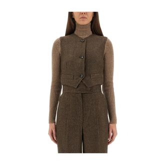 Max Mara Wollweste - - Jackets - Damen - Braun - M