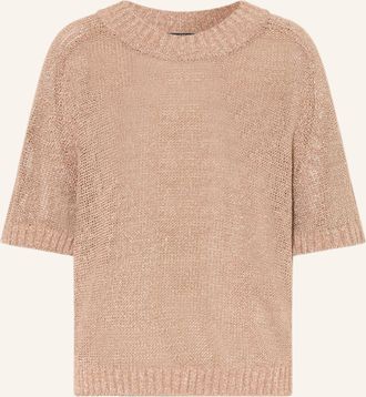 Luisa Cerano Luisa Cerano Strickshirt Aus Leinen Mit Glitzergarn rosa