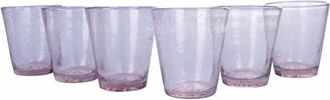Villa D'Este Home Tivoli 5910326 Cancun Satin Set 6 Wassergl&auml;ser aus mundgeblasenem Glaspaste, 330 ml, Glas