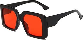 Generic Lunettes de soleil design rétro 2025 à grand cadre pour hommes et femmes photographie de rue vacances en plein air lunettes de soleil décoratives (cou
