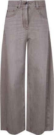 Brunello Cucinelli Wide Jeans - - Jeans - Damen - Beige - M