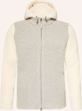 Luis Trenker Strickjacke Luwallacenew Im Materialmix Mit Abnehmbarer Kapuze grau