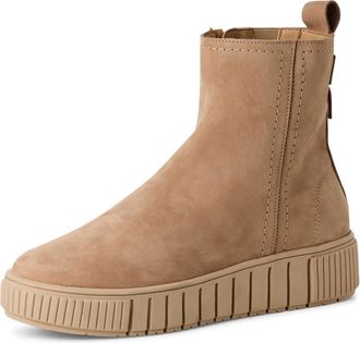 Tamaris Damen Stiefelette Leder Wechselfußbett; CAMEL, EU 41