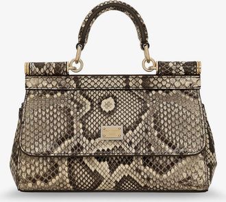 Dolce & Gabbana Sicily shiny python mini handbag - DOLCE & GABBANA - gender_Woman